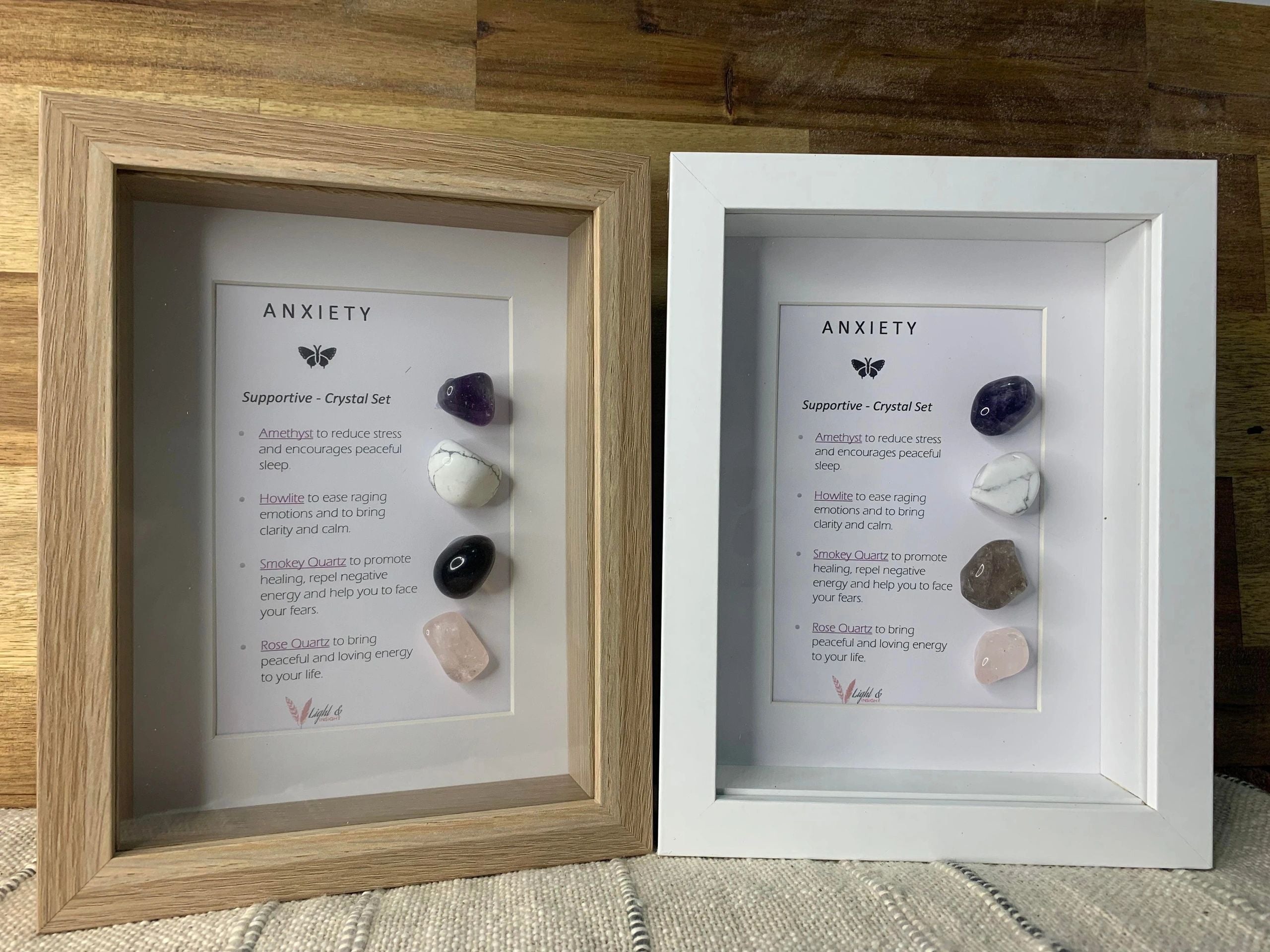 Anxiety Crystal Shadow Box – Light & Insight