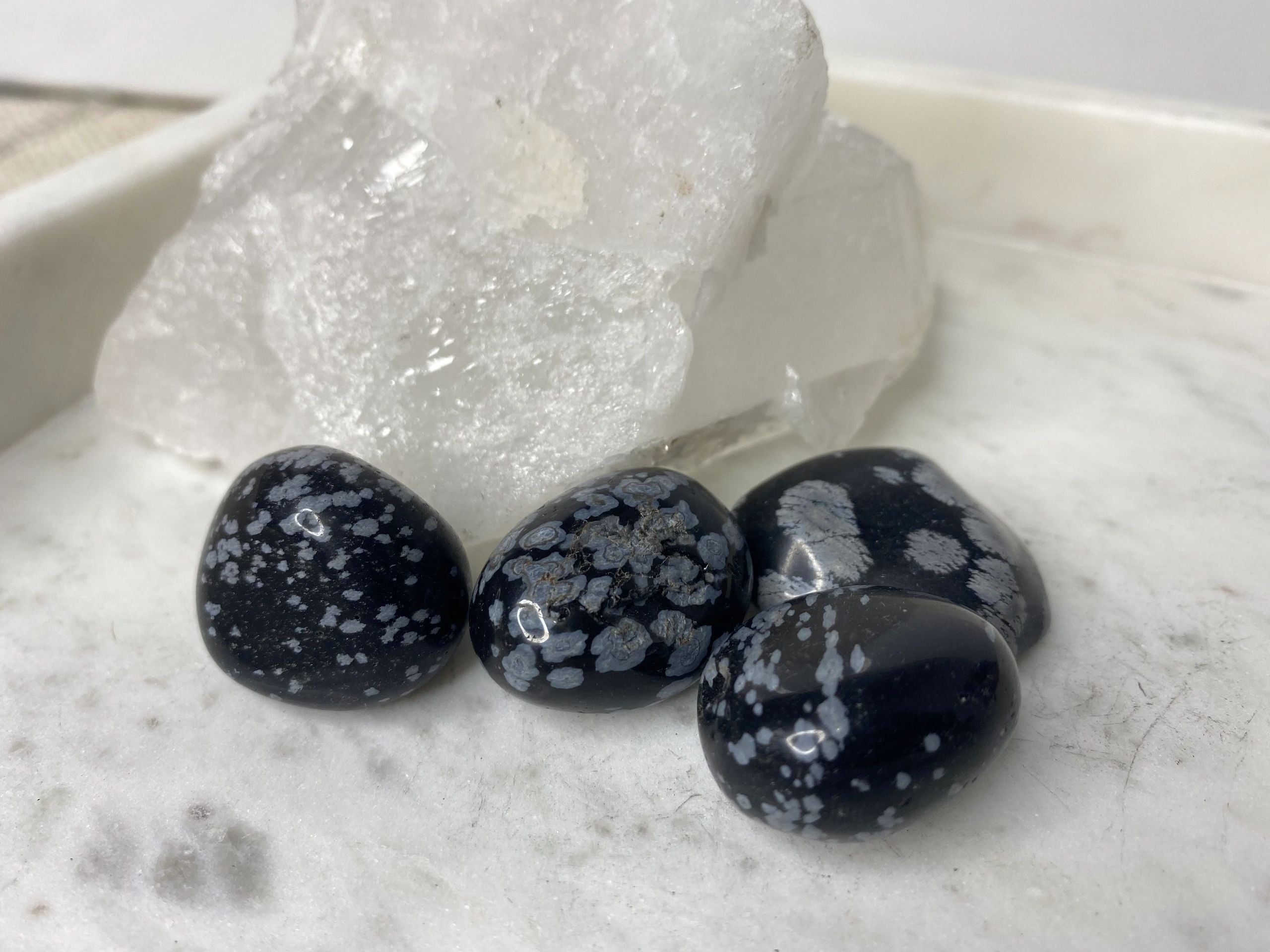 Snowflake Obsidian Tumble Stone – Light & Insight