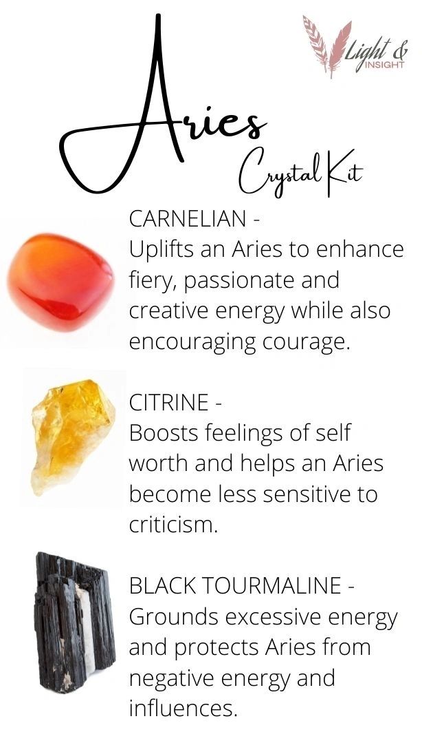 Aries Zodiac Crystal Kit – Light & Insight