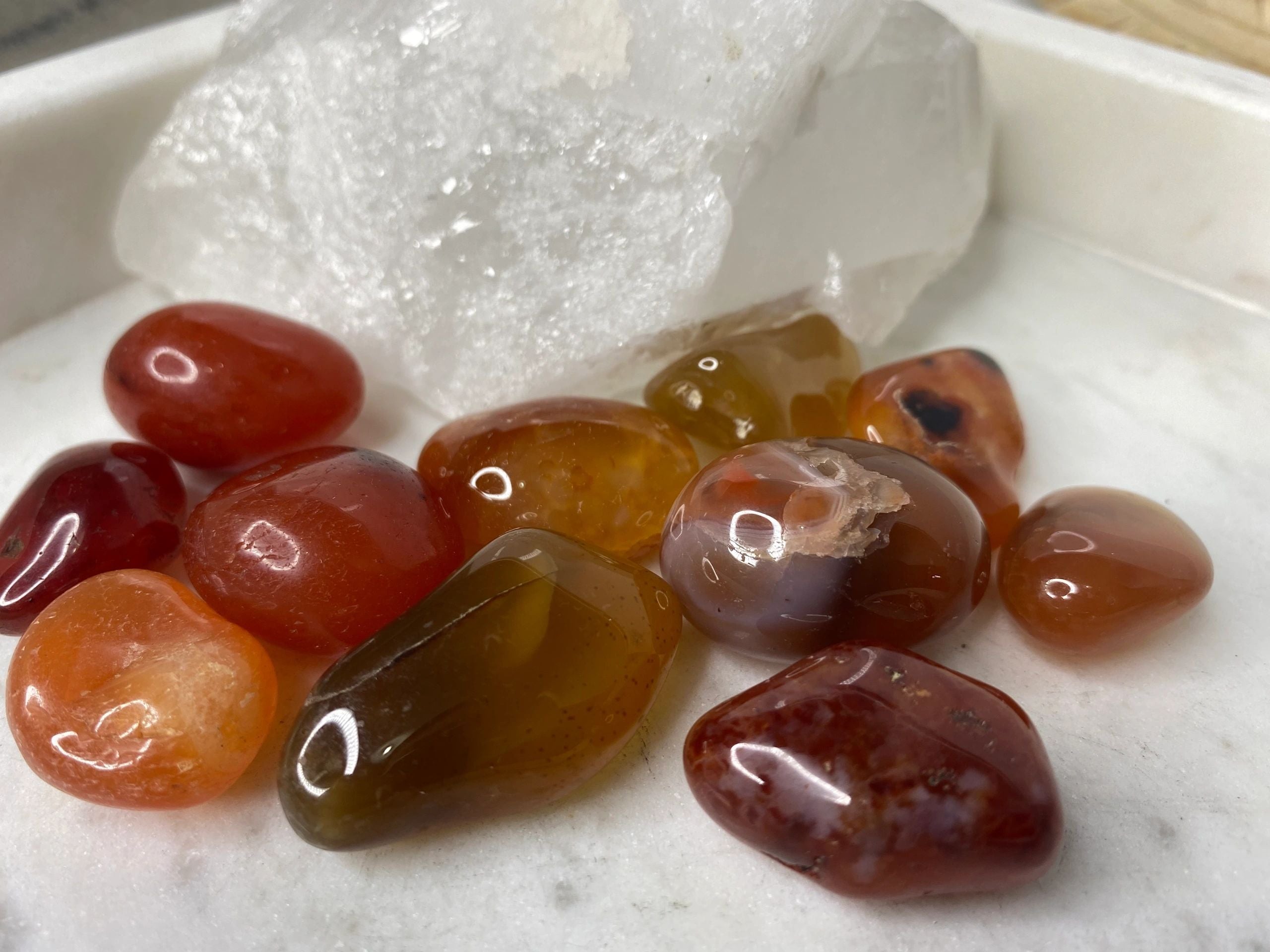 Carnelian Tumble Stone – Light & Insight