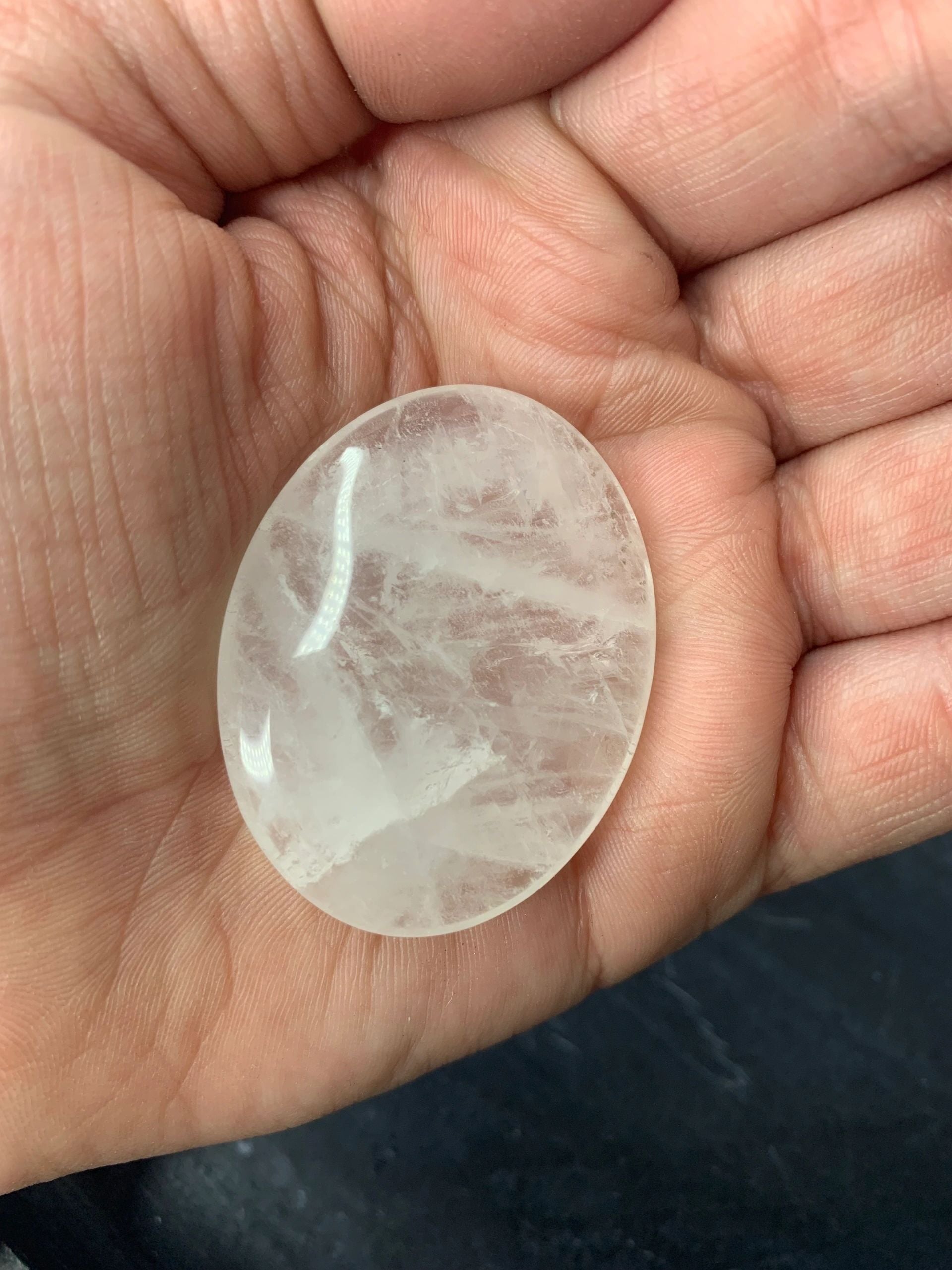 Clear Quartz Worry Stone – Light & Insight