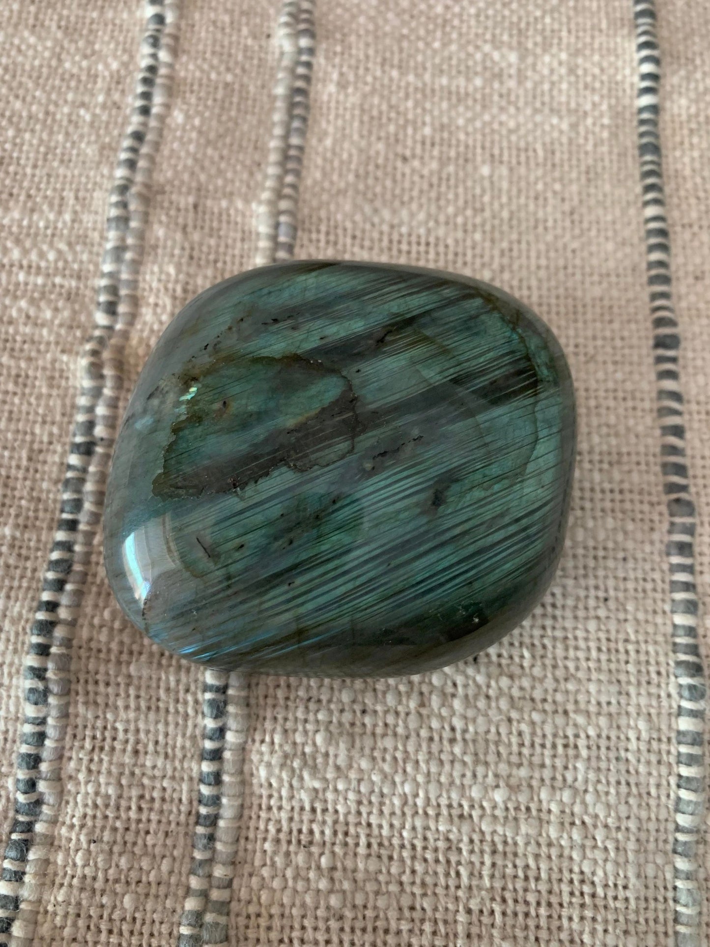Labradorite 'Flashy' Palm Stone – Light & Insight